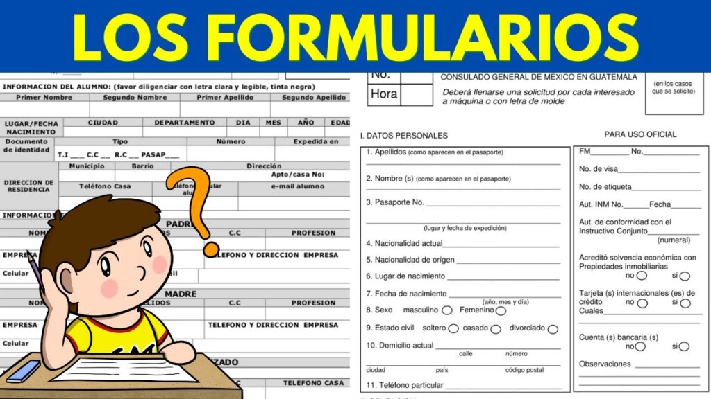 10 sencillos ejemplos de formularios para niños de primaria
