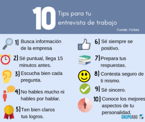 10 tips para hacer una buena entrevista de trabajo