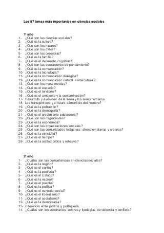 15 temas de investigación social para estudiantes de primer año