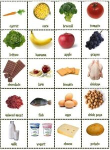 20 Alimentos en Inglés para Aprender a Comer Saludablemente