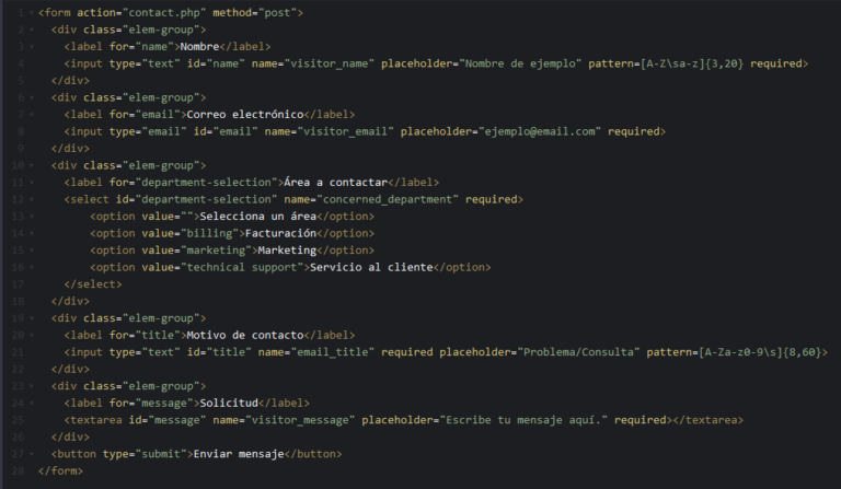 Cómo crear un formulario HTML: guía paso a paso