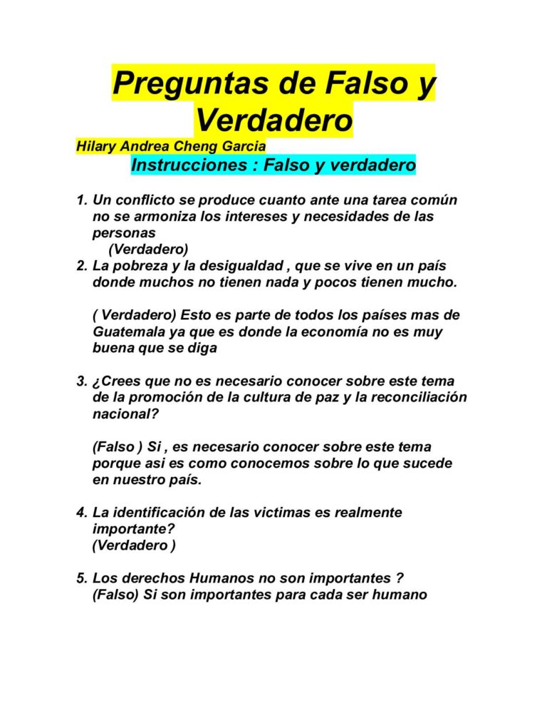 ¿Cuál es la finalidad de las preguntas de falso o verdadero?