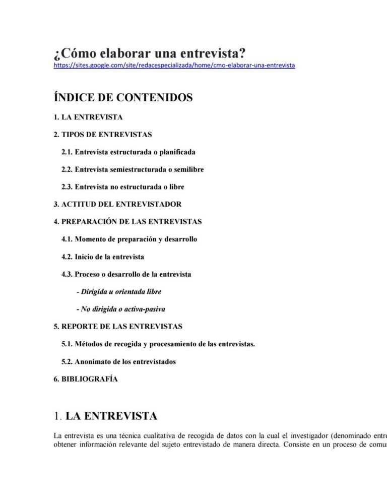 Entrevista libre con ejemplo: cómo hacer una entrevista para conseguir ...