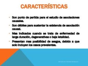 Principales características de la investigación transversal