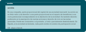 ¿Qué es la acción y cómo se le conoce?