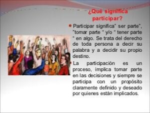 ¿Qué es participar?